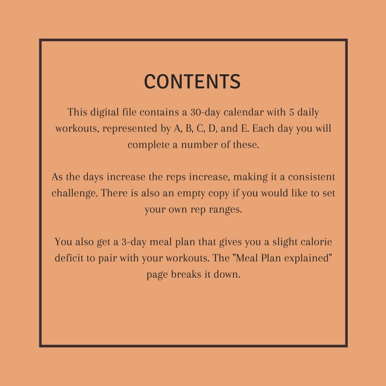 30 Day Summer Toned Challenge AND Meal Plan How to Get Fit - Etsy