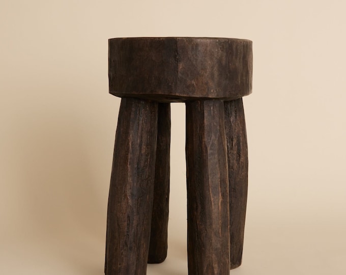 Wood Stool, African Side Table, Accent Stool, Scandinavian Style ...