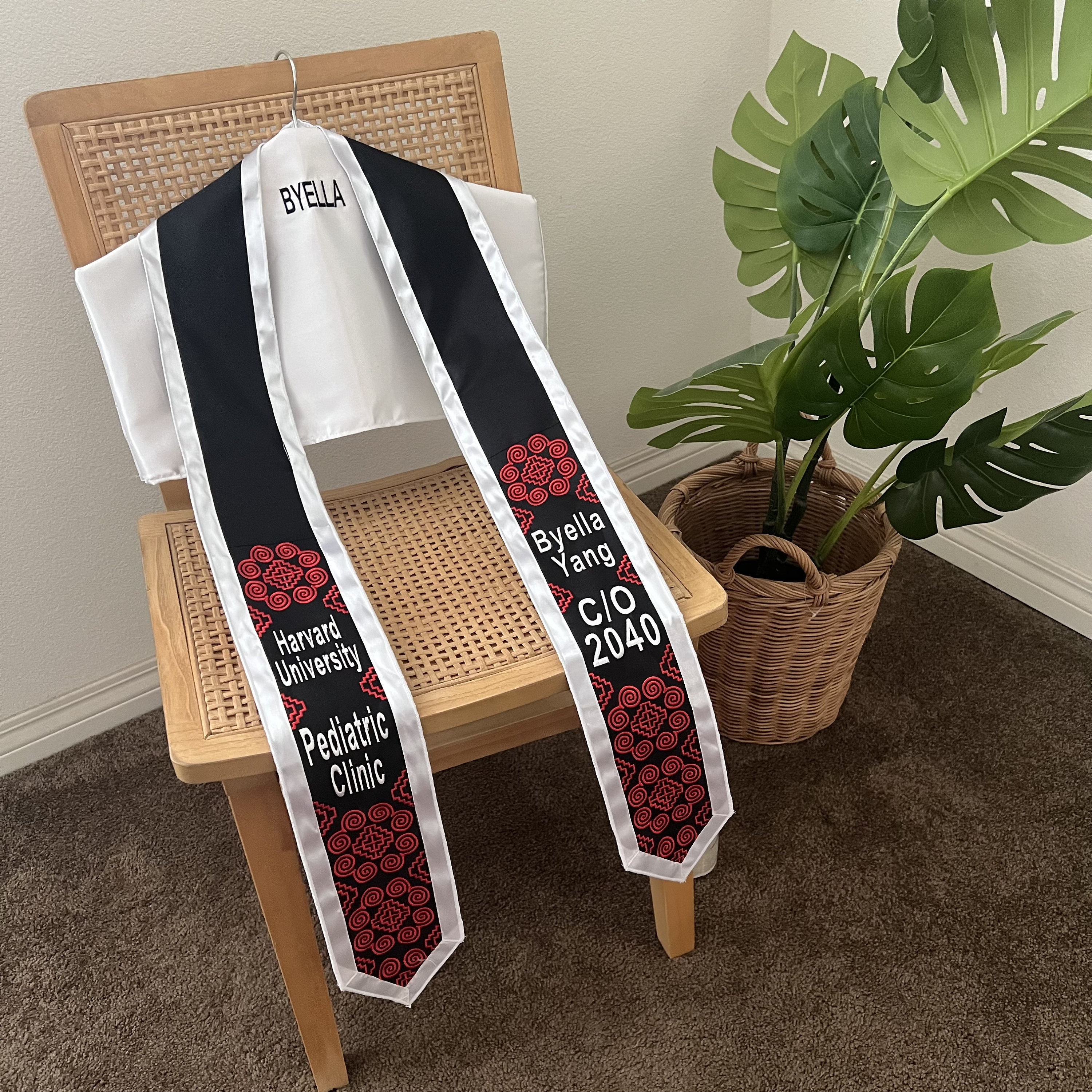 Custom Full Embroidery Hmong Graduation Sashes/stoles - Etsy