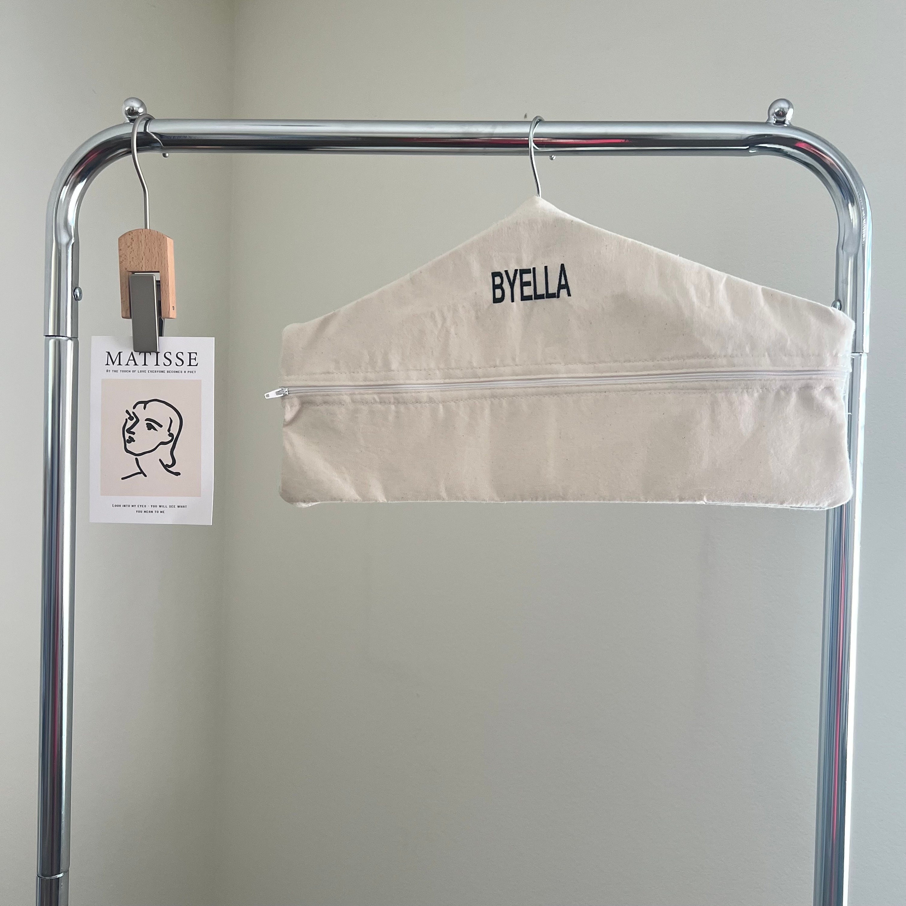 Fabric Hanger Cover Safe. Hidden Valuables Storage. Zipper. Hanger is ...