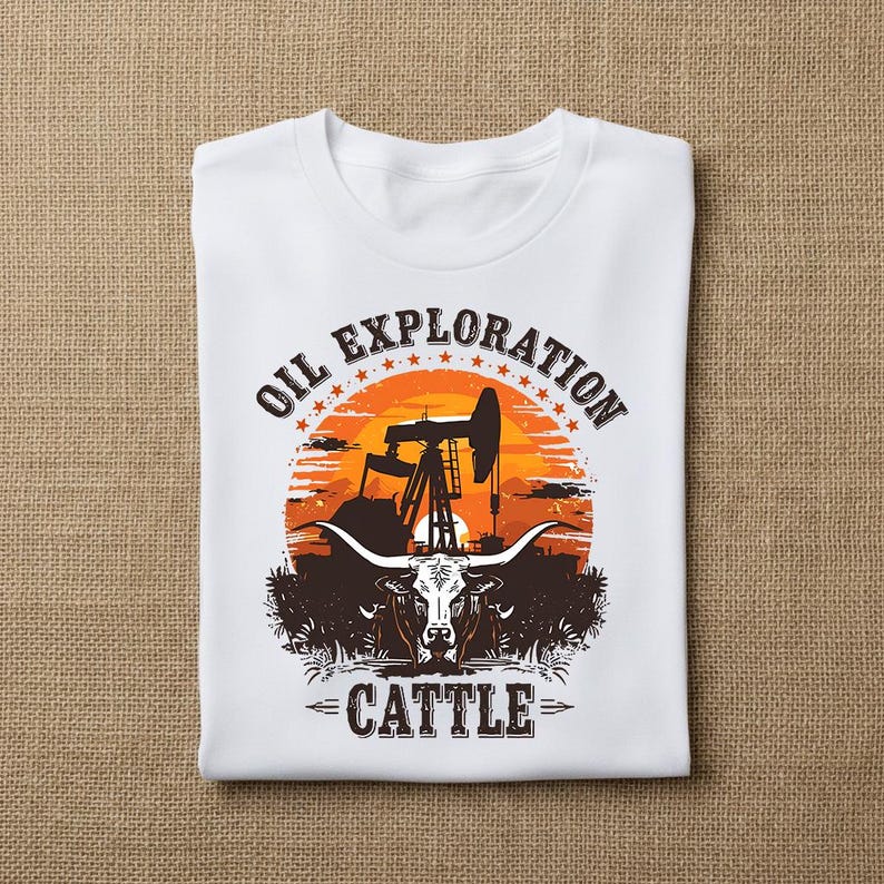 CTT Oil Exploration and Cattle PNG | Oilfield Ranch Landman Tee Design ...