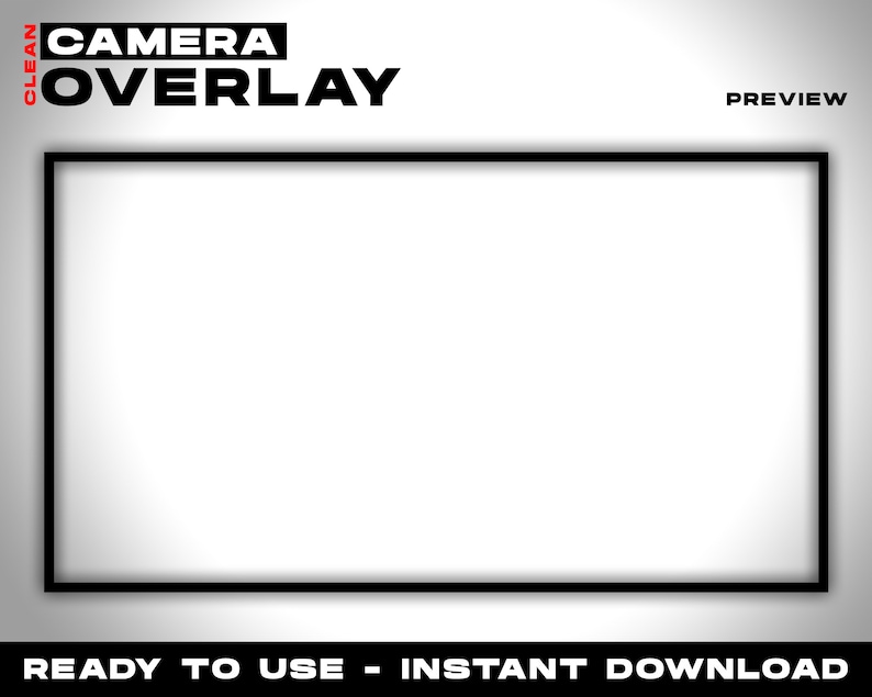 Black Facecam Overlay for Streaming - Camera Overlay for Webcam on ...