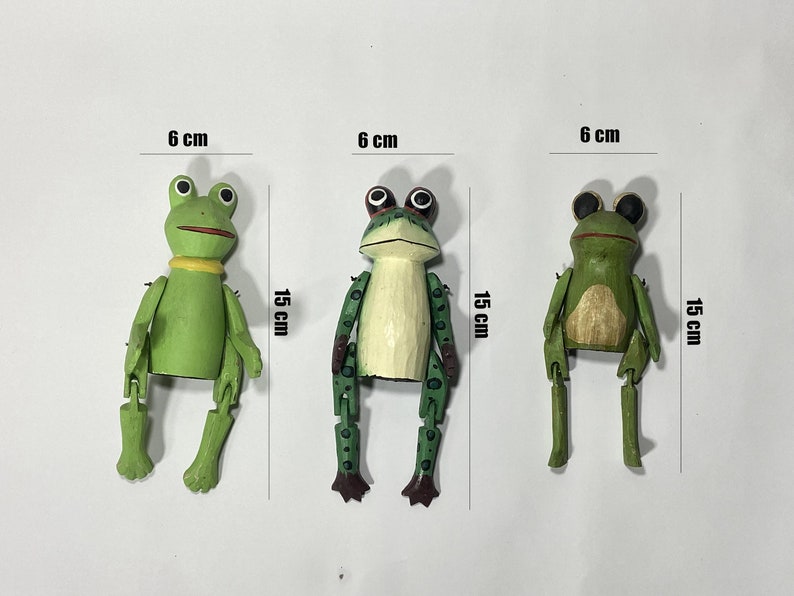 Set Wood Frog Statue Are Great for Table and Shelf Decorations, Fog ...