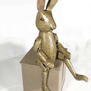 Wooden Rabbit Table Décor, Statues Shelf Figurines, Rabbit Wall Décor ...