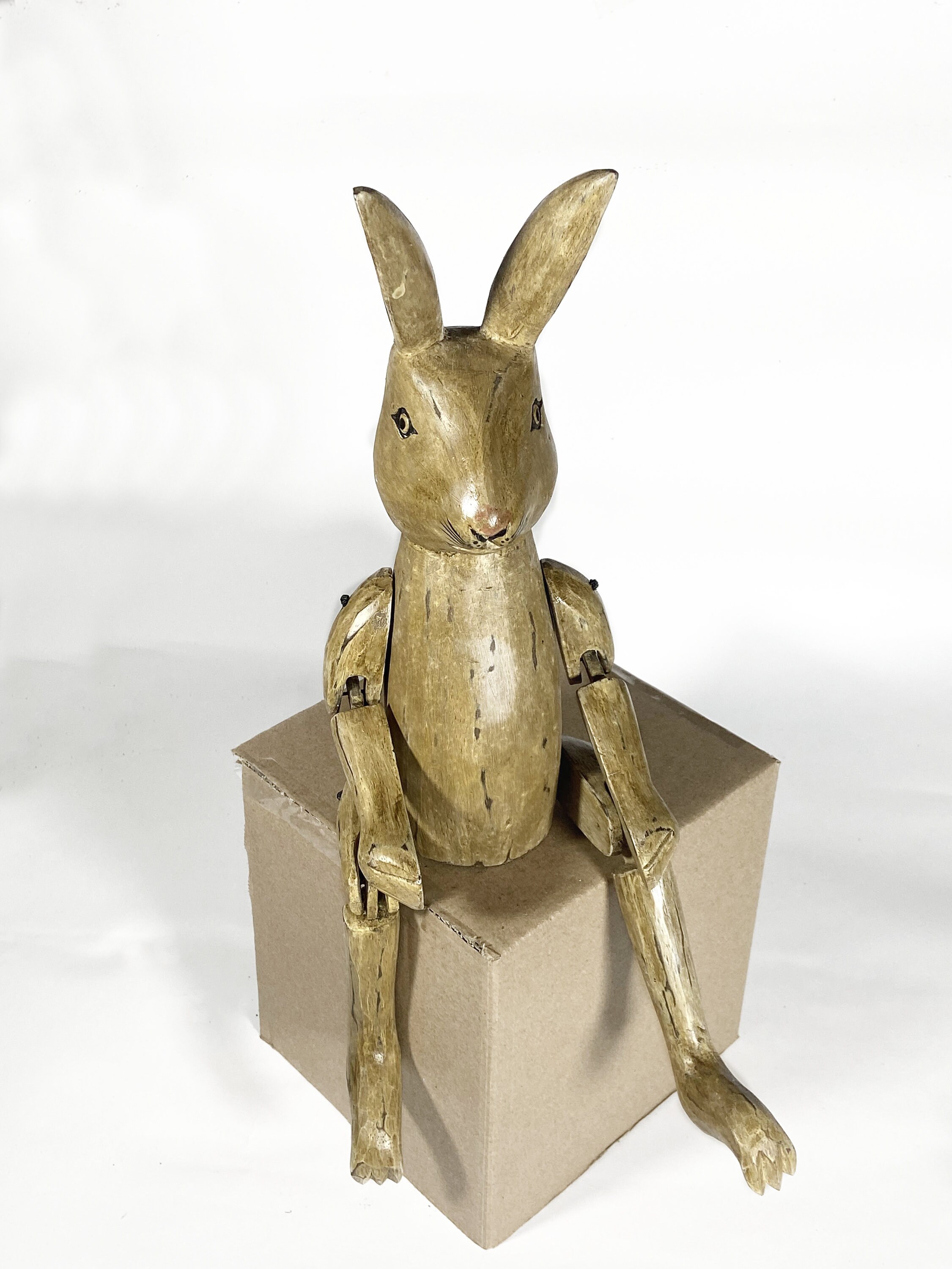 Wooden Rabbit Table Décor, Statues Shelf Figurines, Rabbit Wall Décor ...