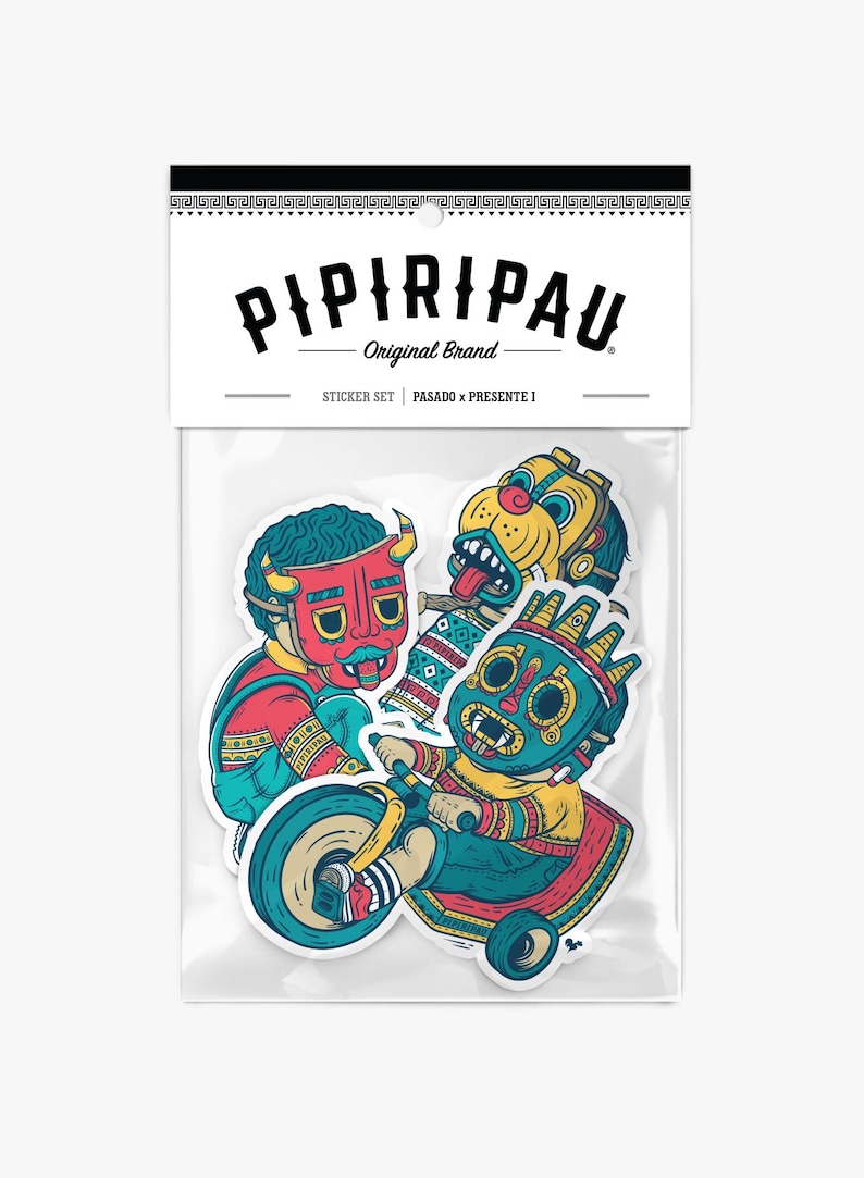 Pasado X Presente Sticker Pack – Diablito, Tlaloc, Xolotl - All-weather ...