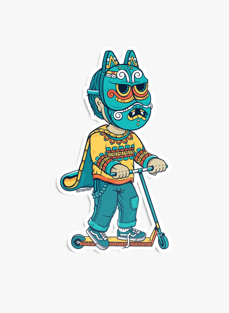 Aztec Mythology Vinyl Sticker Pack: Tecuani, Camazotz & Tonatiuh - All ...