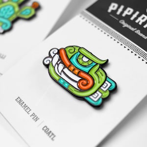 Aztec Nahuatl Enamel Pins IV – Eagle, Cactus, Serpent - Etsy