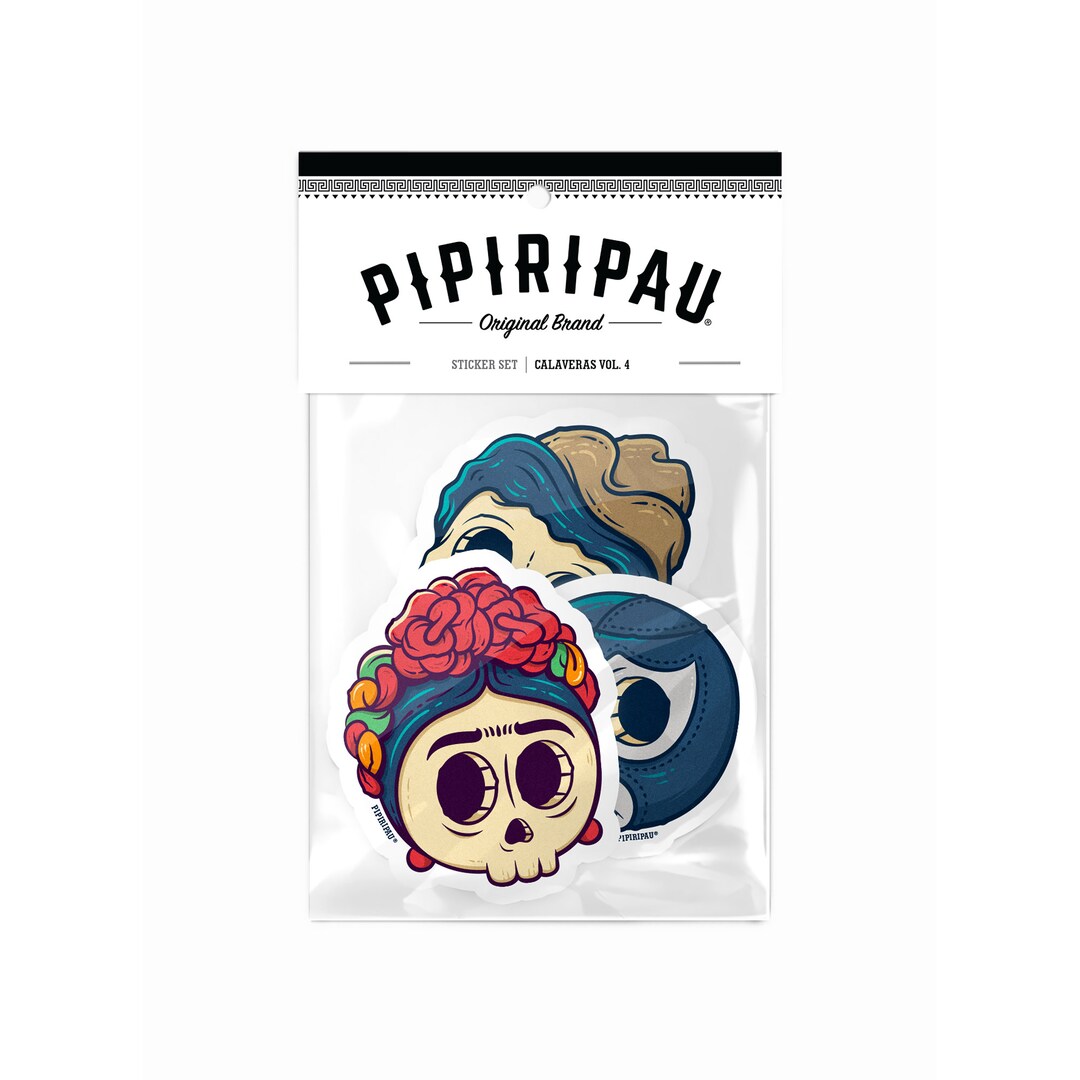 Calaveras Vol. 4 Sticker Pack Featuring Cantinflas, Frida, and Blue ...