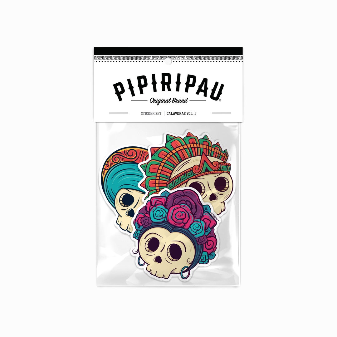 Calaveras Vol. 1 Sticker Pack Featuring Charro, Flor, and Azteca All ...