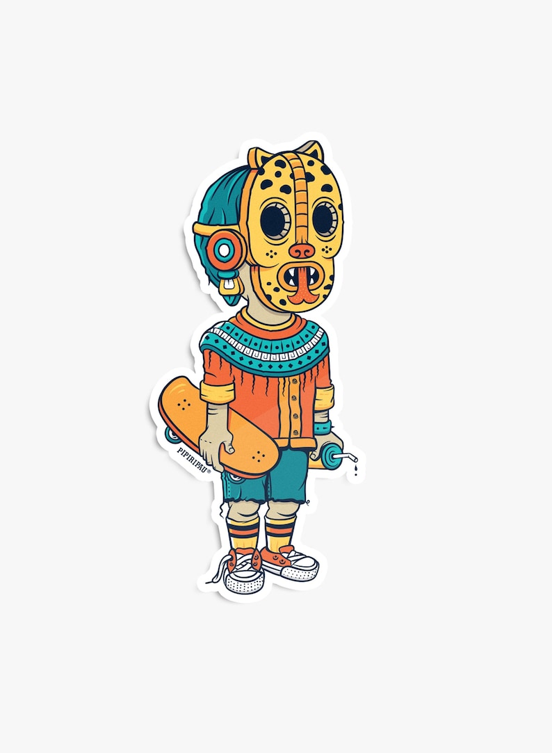 Aztec Mythology Vinyl Sticker Pack: Tecuani, Camazotz & Tonatiuh - All ...