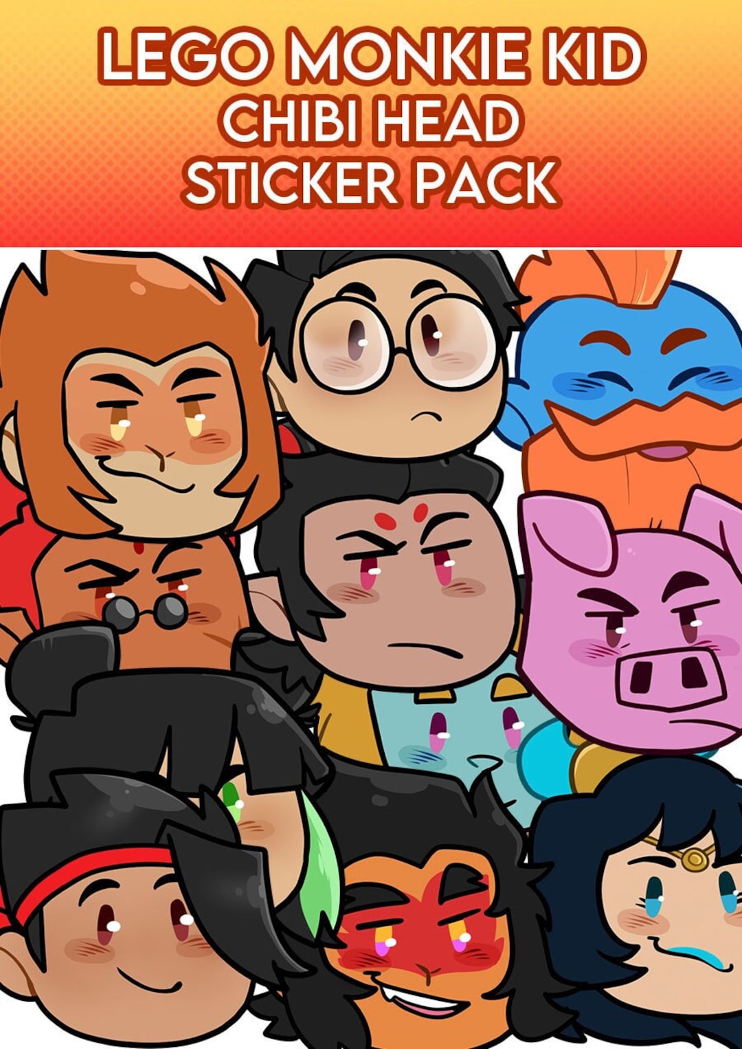 LMK Chibi Head Sticker Pack | 1.5 Inches | Vinyl | Cute Filler Stickers ...