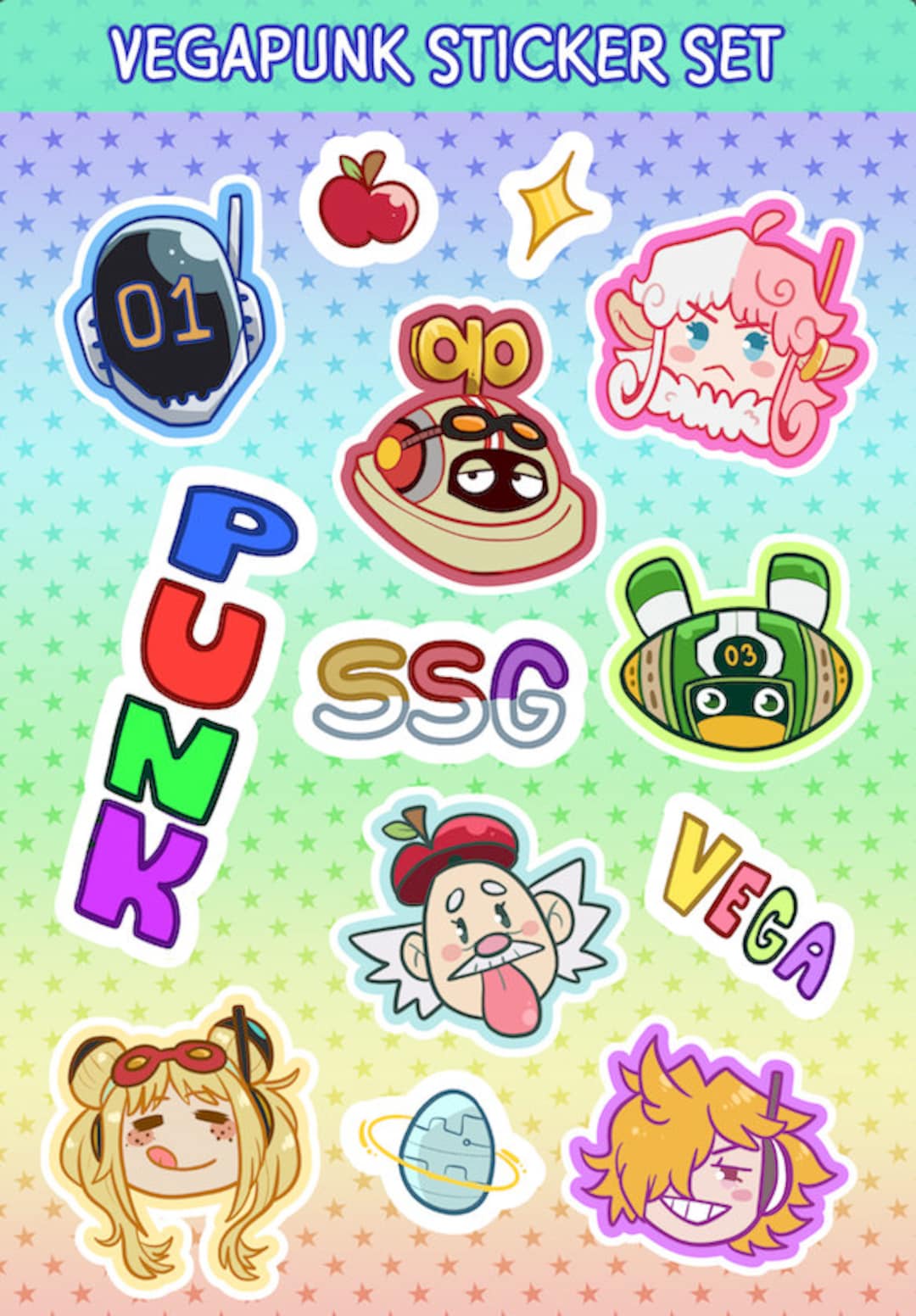 OP Vega Sticker Sheet | 5x7 Inch Sticker Sheet | Plain Vinyl | Glitter ...