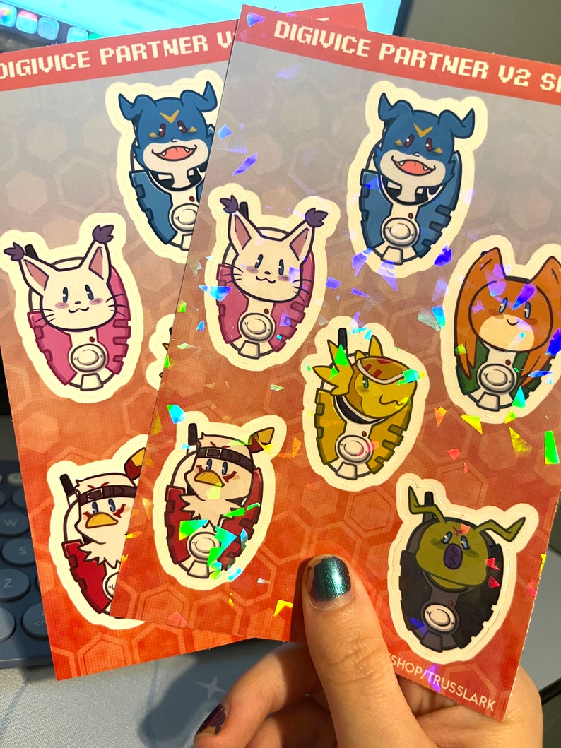Digimon Digivice Partners V2 Sticker Sheet | 4x6 Inch | Vinyl ...