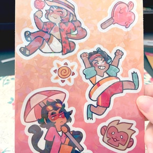 LMK Summer Vinyl Sticker Sheet 4x6 Inch | Wukong Macaque MK | Vinyl ...