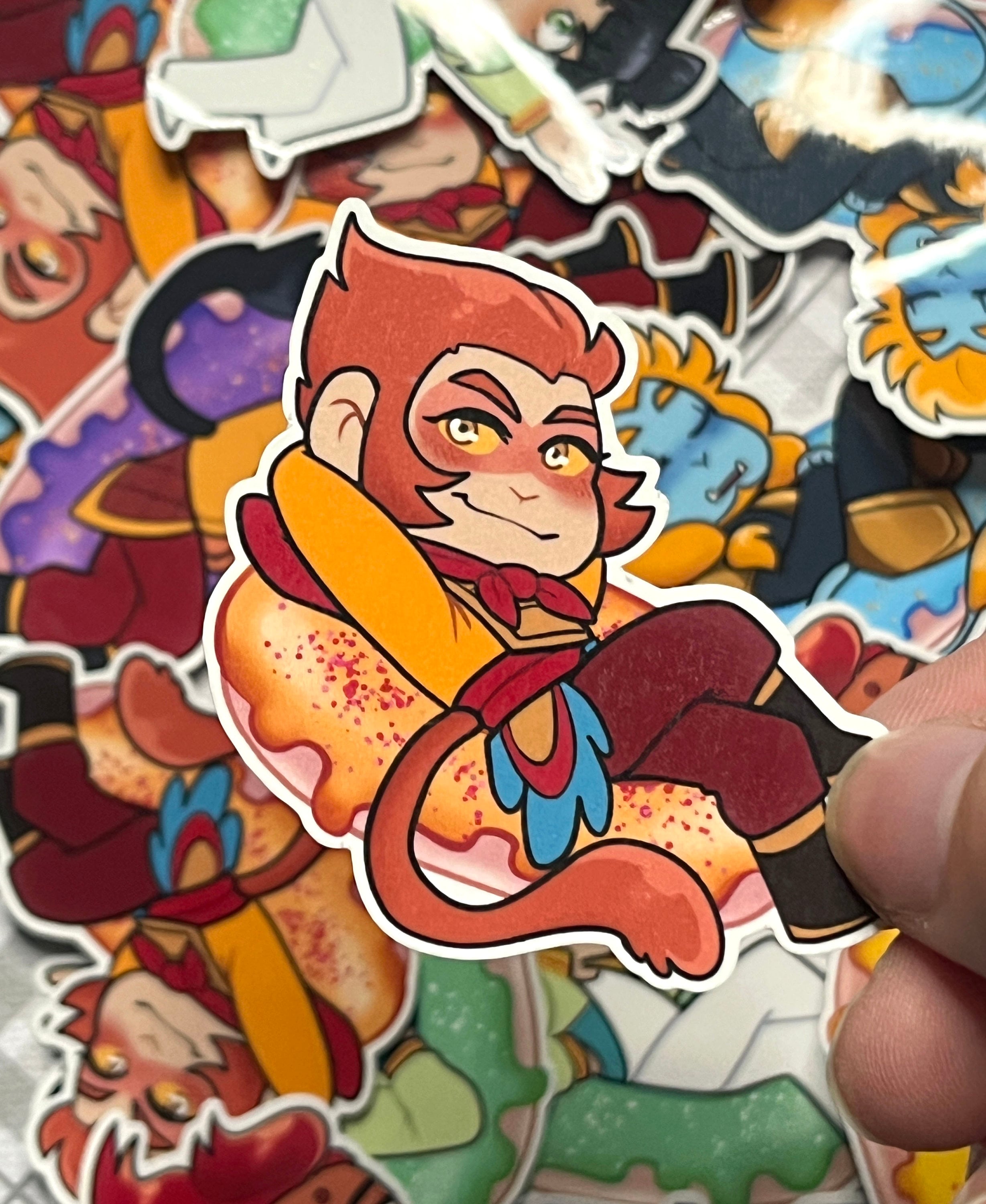 LMK Donut Vinyl Stickers || Monkie King Macaque Redson MK Mei Azure - Etsy