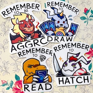 Digimon TCG Vinyl Stickers | Gomamon Gabumon Agumon Agunimon - Etsy