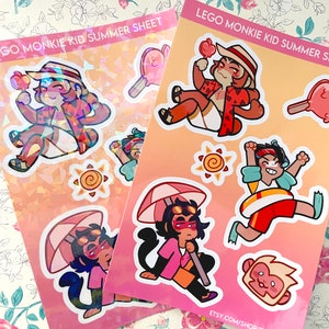 LMK Summer Vinyl Sticker Sheet 4x6 Inch | Wukong Macaque MK | Vinyl ...