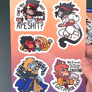 LMK Special Vinyl Sticker Sheet 4x6 Inch | MK Wukong Macaque Azure ...