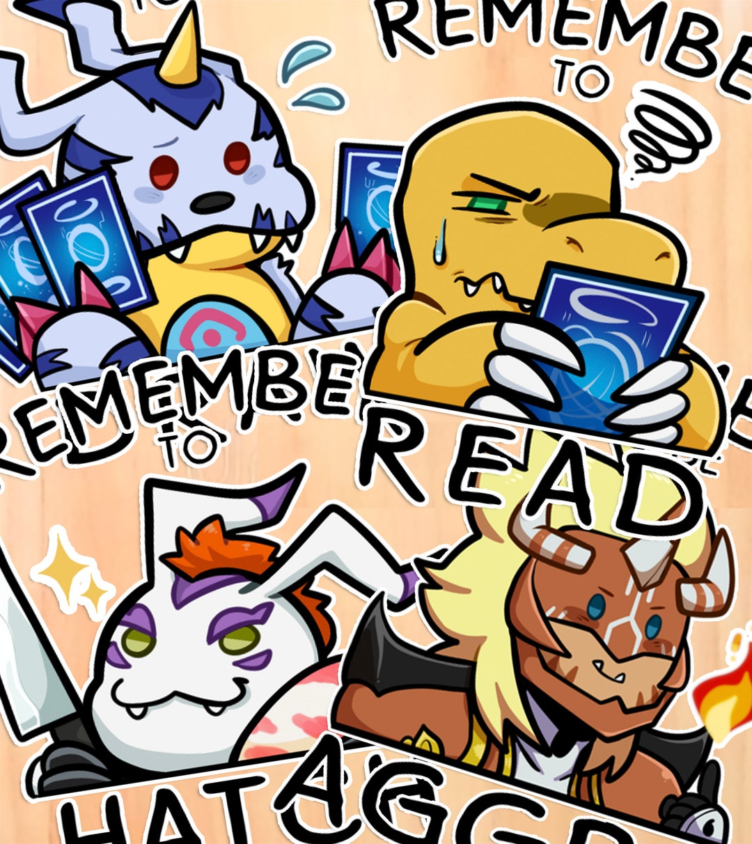 Digimon TCG Vinyl Stickers | Gomamon Gabumon Agumon Agunimon - Etsy