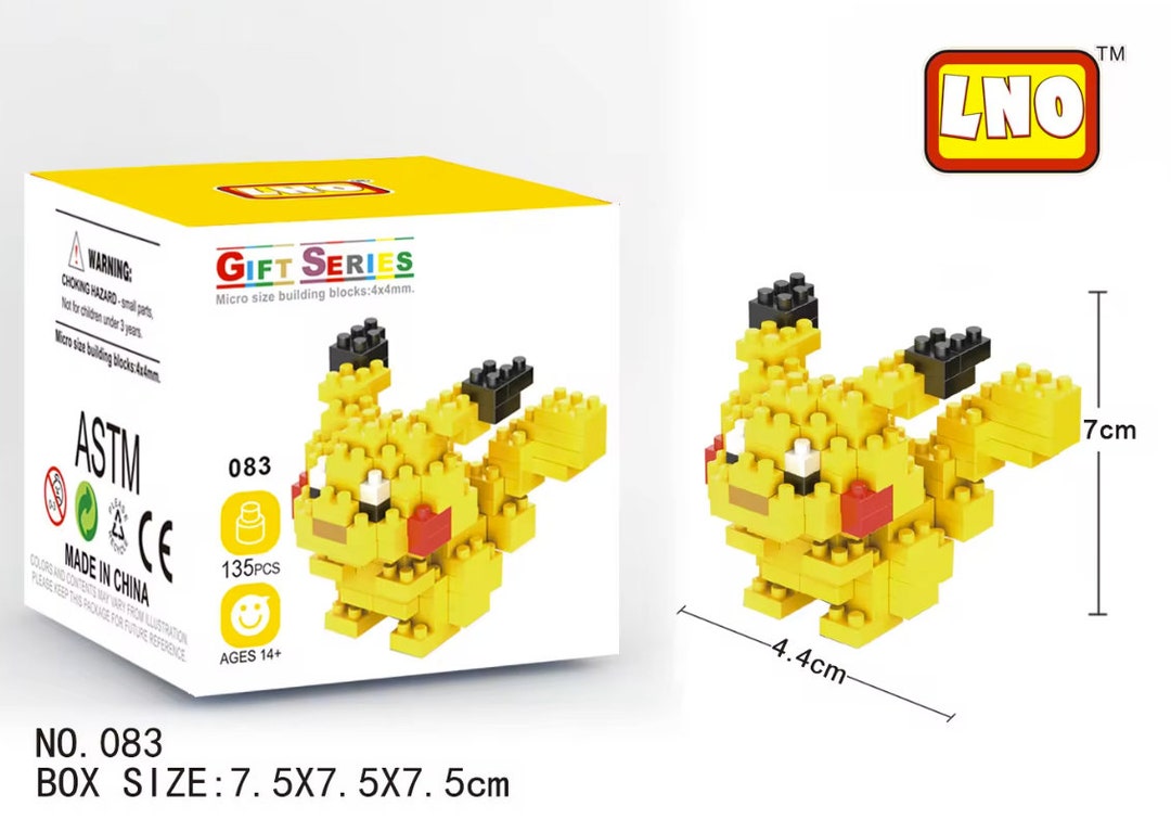 Pikachu Mini Building Block Pikachu, Pokémon Building Blocks Toy Series ...