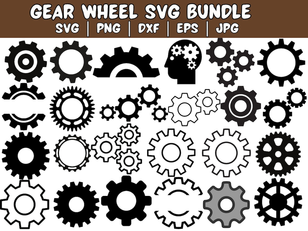 Gears SVG Bundle | Cogs and Gears Svg | Gears PNG | Gears Clipart ...