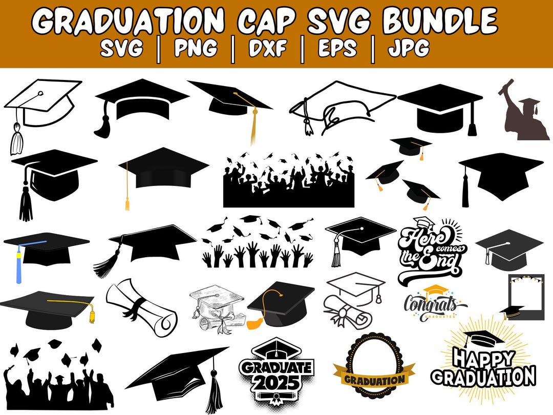 Graduation SVG Bundle, Graduation PNG Bundle, Graduation Clipart ...