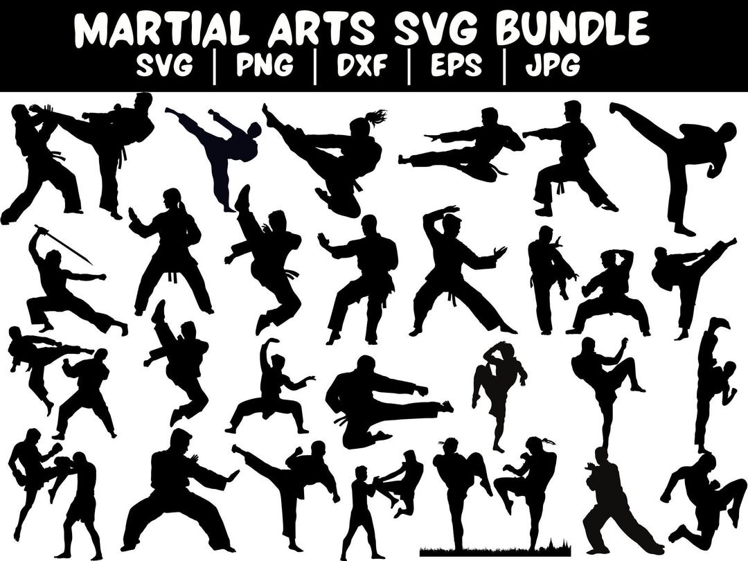 Martial Arts SVG\ PNG\ Martial Artist Svg\ Kung Fu Svg\ Ninja Svg ...