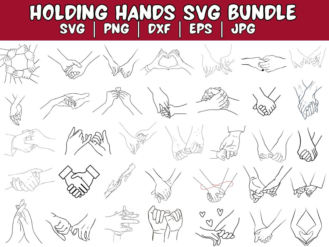 Holding Hands SVG, Pinky Hold, Love, SVG Cut File, Customize With Your ...