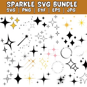 Sparkle SVG Bundle, Sparkle PNG Bundle, Sparkle Clipart, Sparkle Star ...