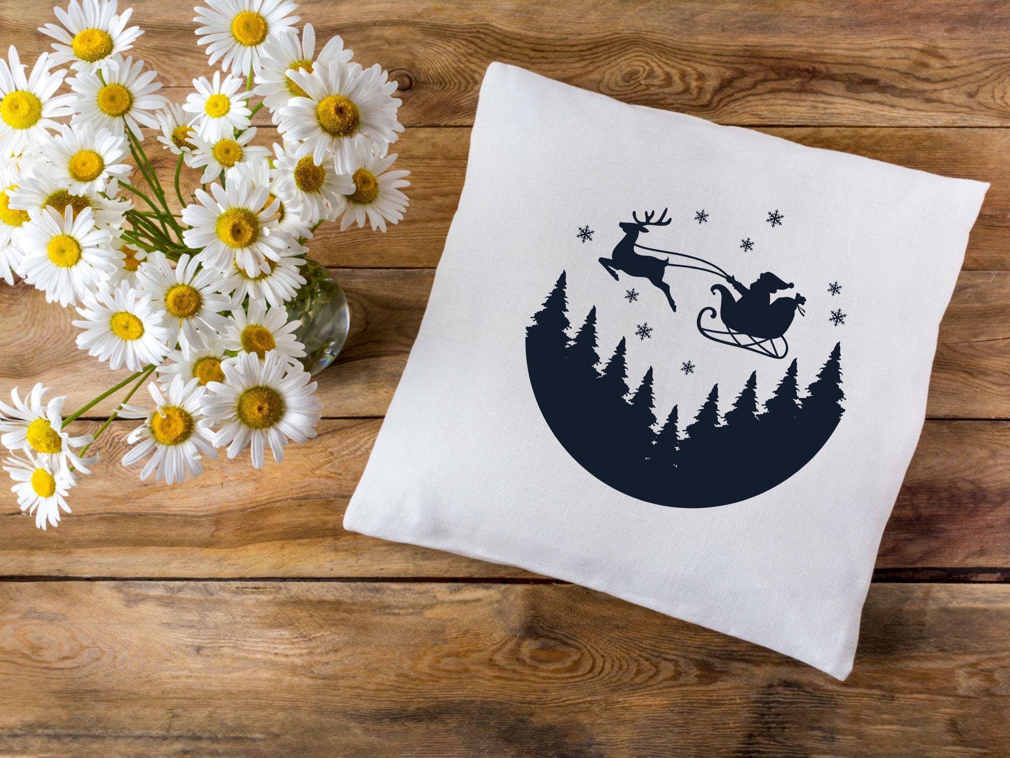 Santa's Sleigh SVG | Sleigh Svg Christmas | Santa and Reindeer ...