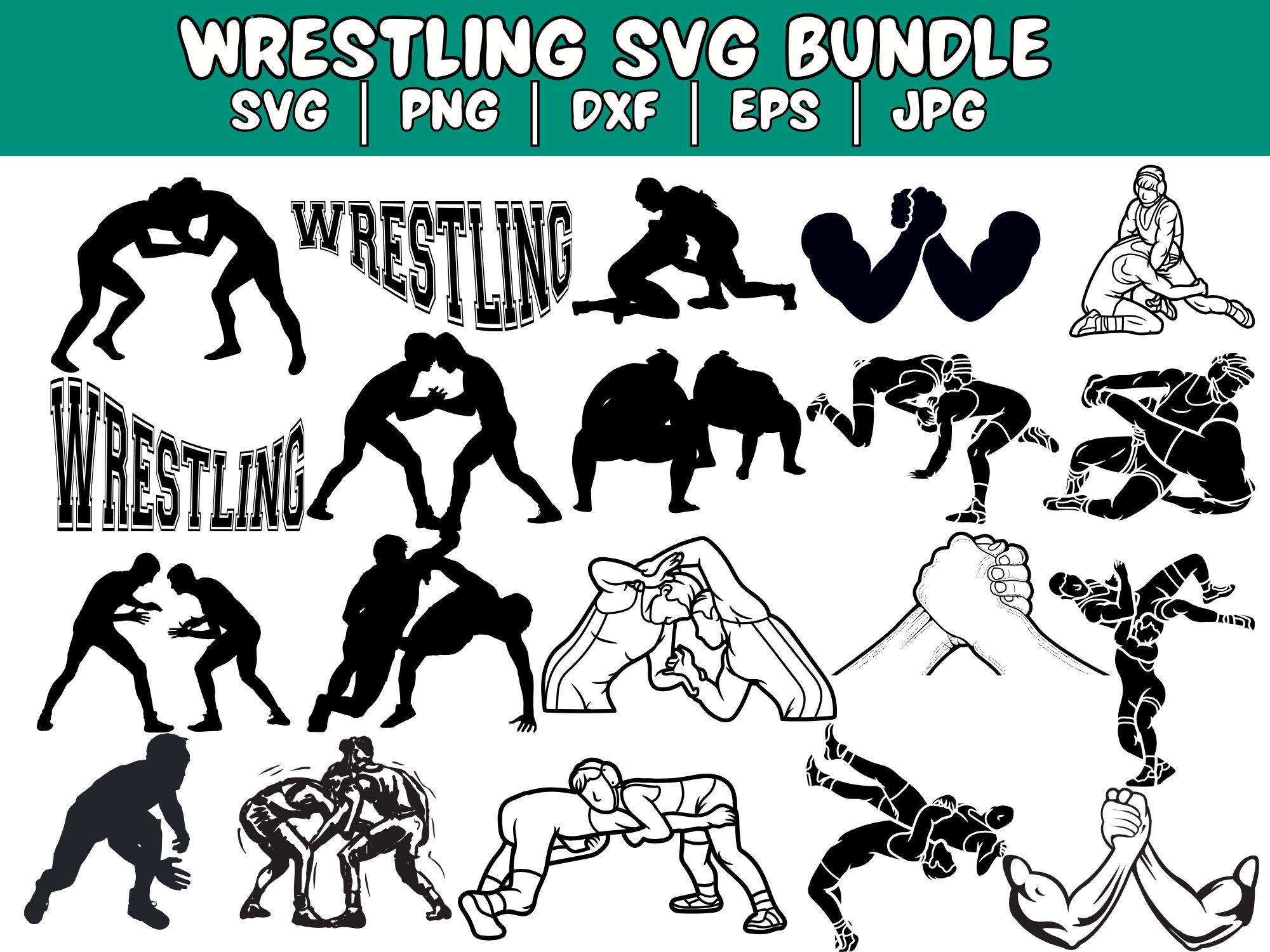 Wrestling SVG Bundle, Wrestling PNG Bundle, Wrestling Clipart, Wrestling SVG Cut Files for ...