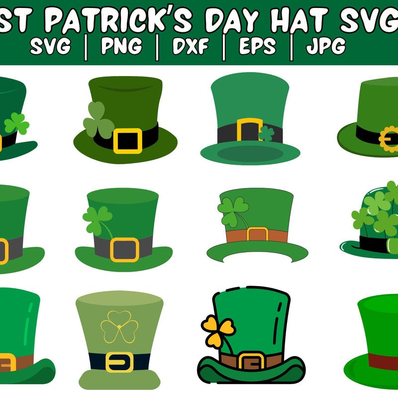 Leprechaun Hat Clipart - Etsy