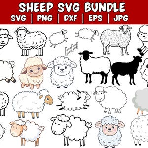 Sheep SVG Bundle: Farm Animal Vector Graphics (digital Download) - Etsy