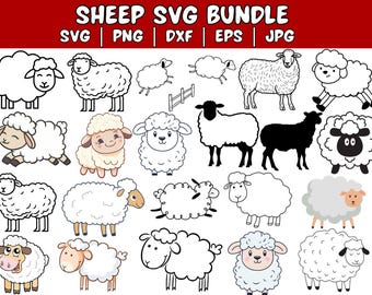 Sheep SVG Bundle: Farm Animal Vector Graphics (digital Download) - Etsy