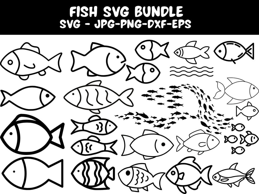 Tropical Fish SVG Bundle: Cricut Cut Files, Clipart (digital Download ...