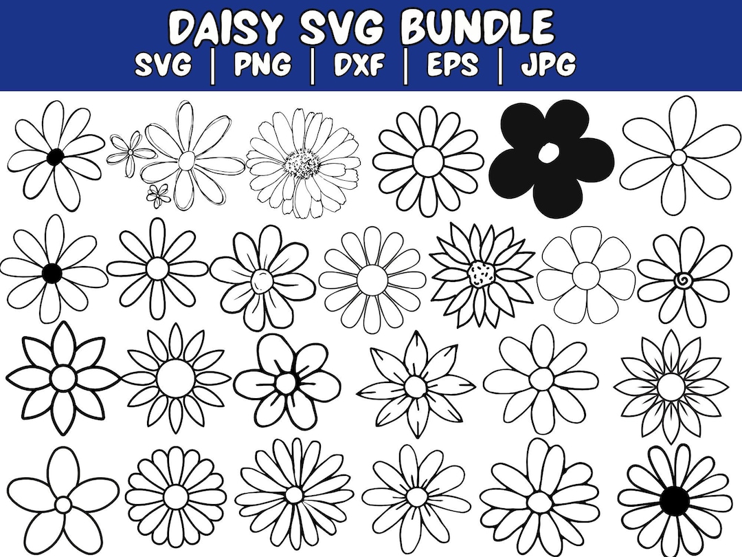 Daisy SVG Bundle, Daisy Flower Svg Designs for Cricut, Clipart Cut ...