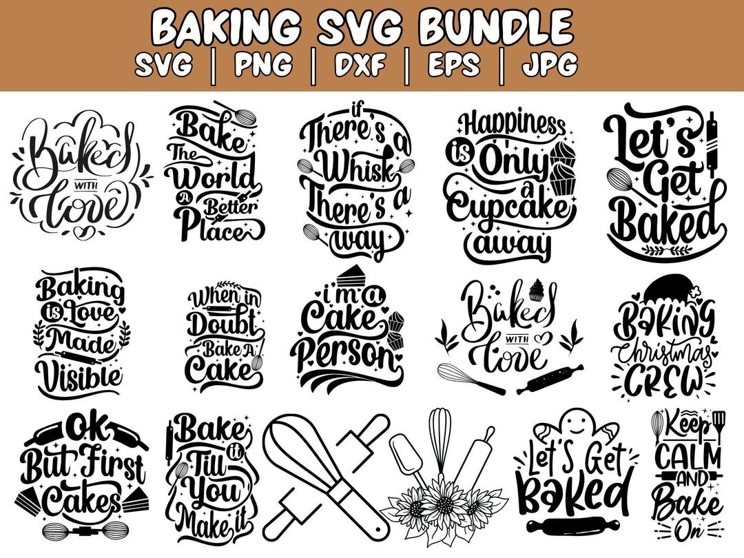 Baking SVG Bundle: Kitchen & Apron Quotes (digital Download) - Etsy