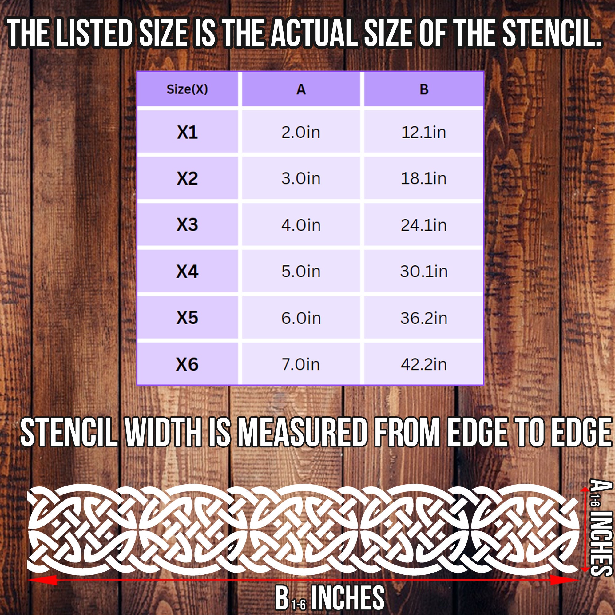 Celtic Knot Stencil for Art, Border Stencil, Wall Stencil, Reusable Stencil ,celtic Stencil ...