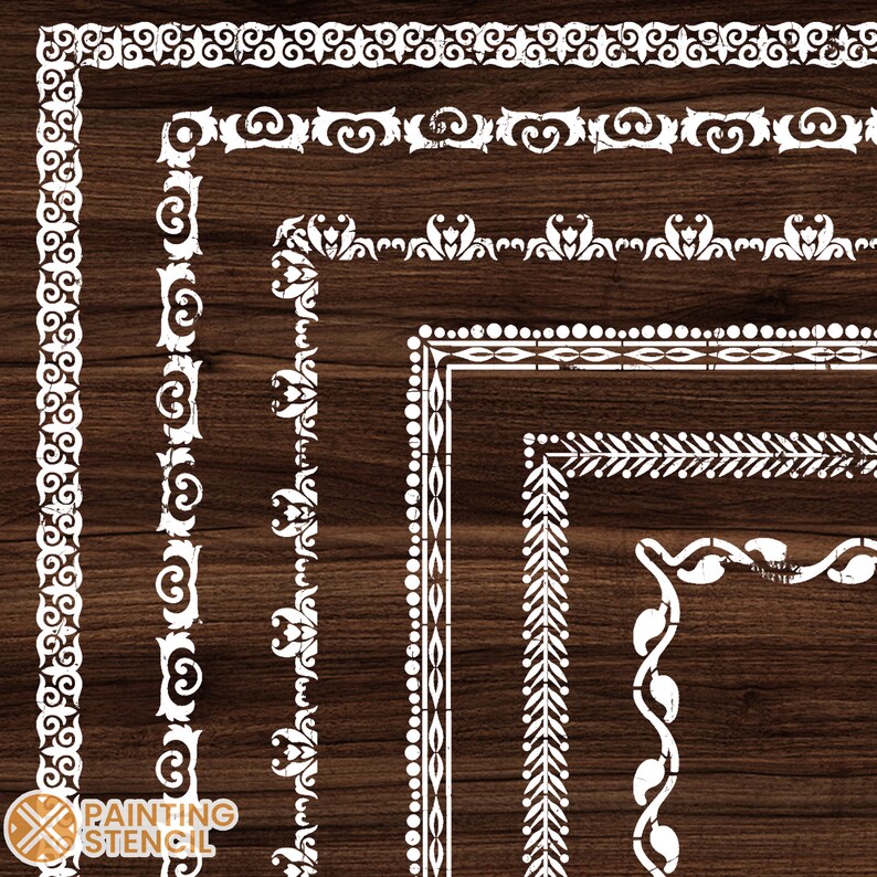 Victorian Border Stencil, Stencils for Furniture, Border Stencils for ...