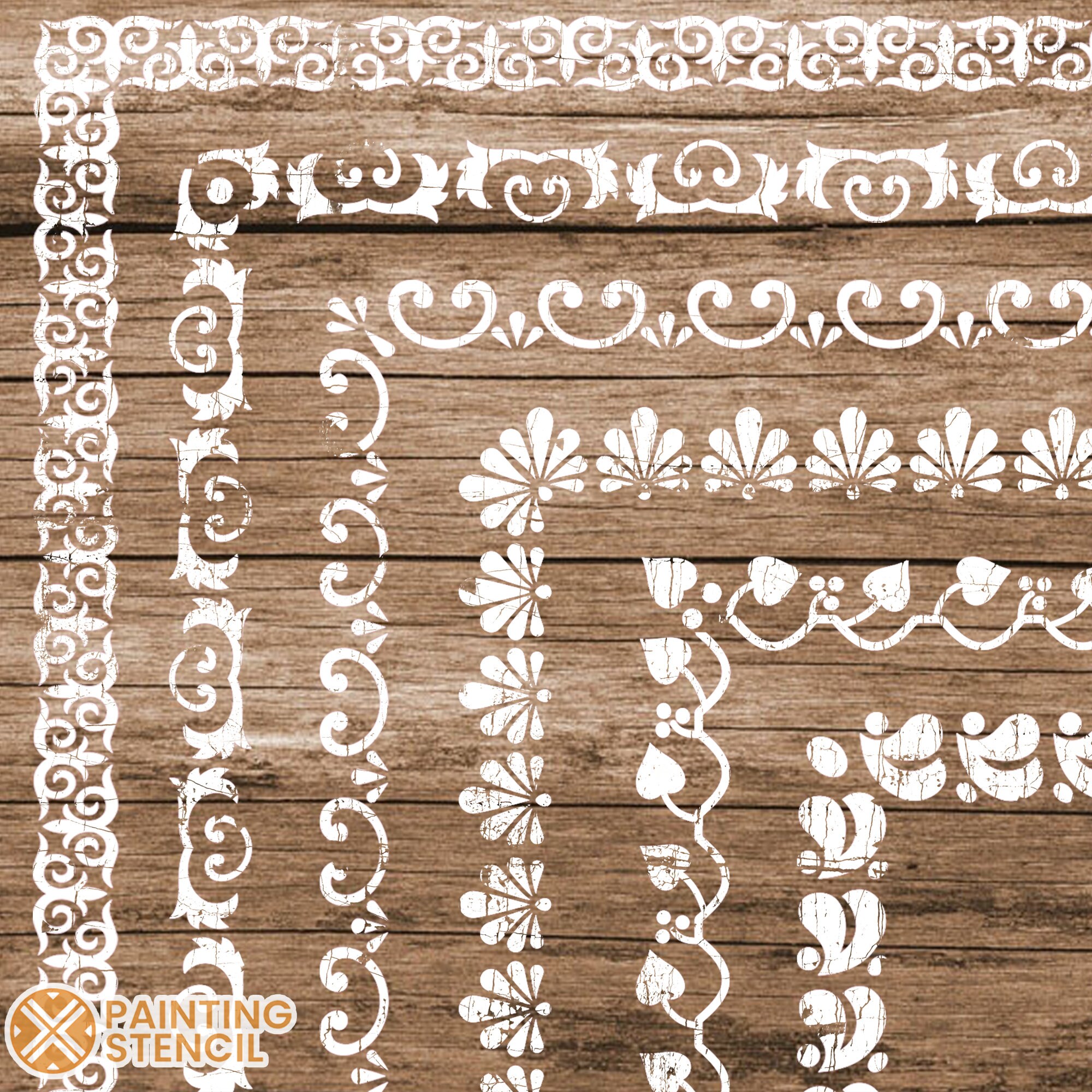 Victorian Border Victorian Border Stencil Set Deco - Etsy