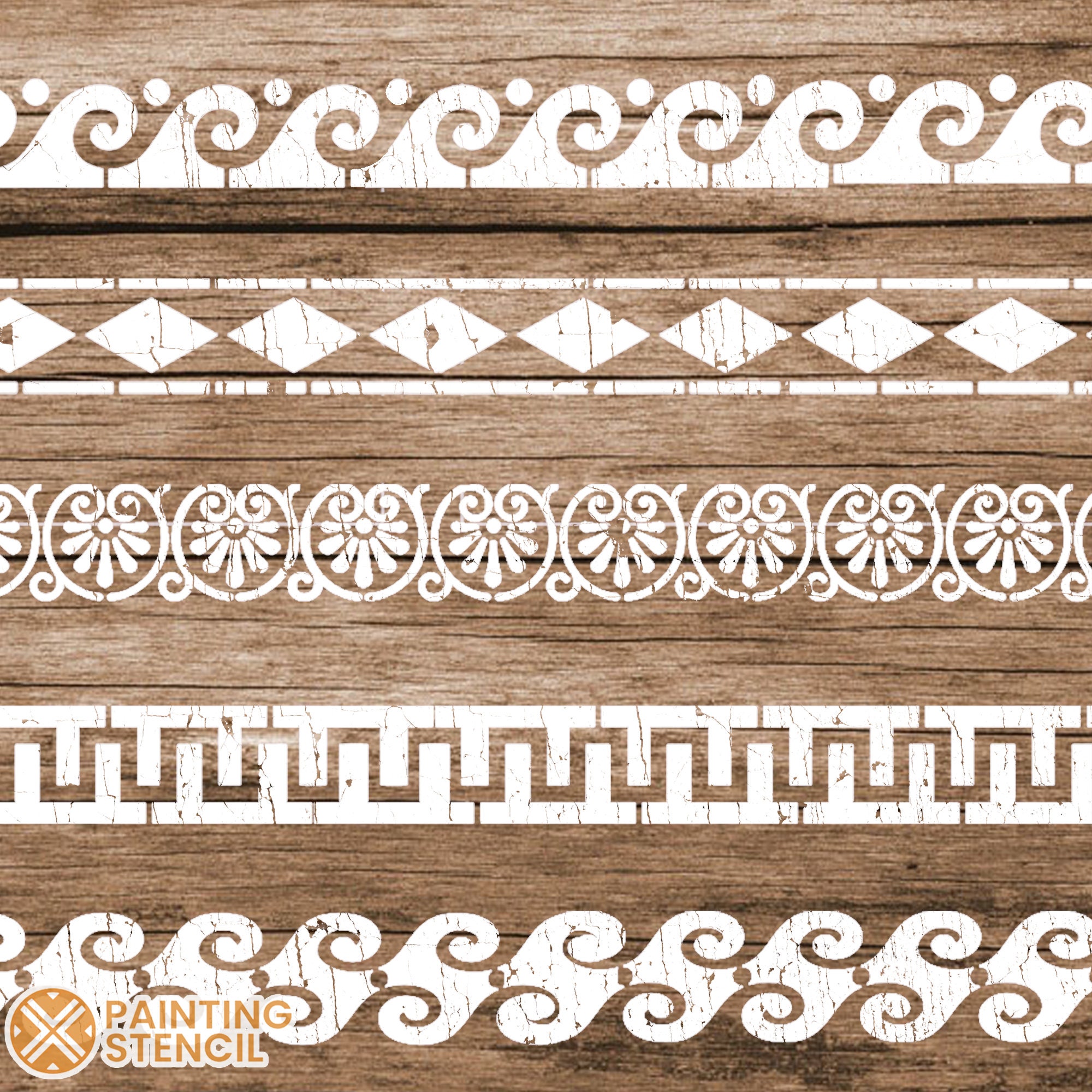 Victorian Border Stencil, Corner and Border Stencils, Border Stencils ...