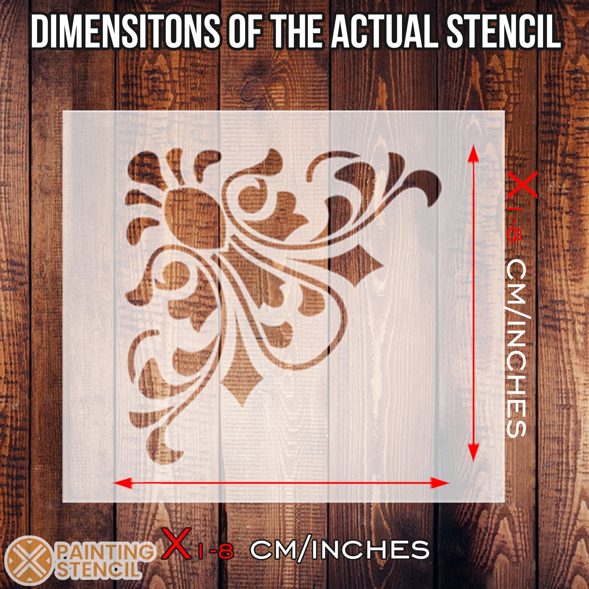 Victorian Corner Stencil, Set of 6 Corner Frame Stencils, Stencil Wall ...