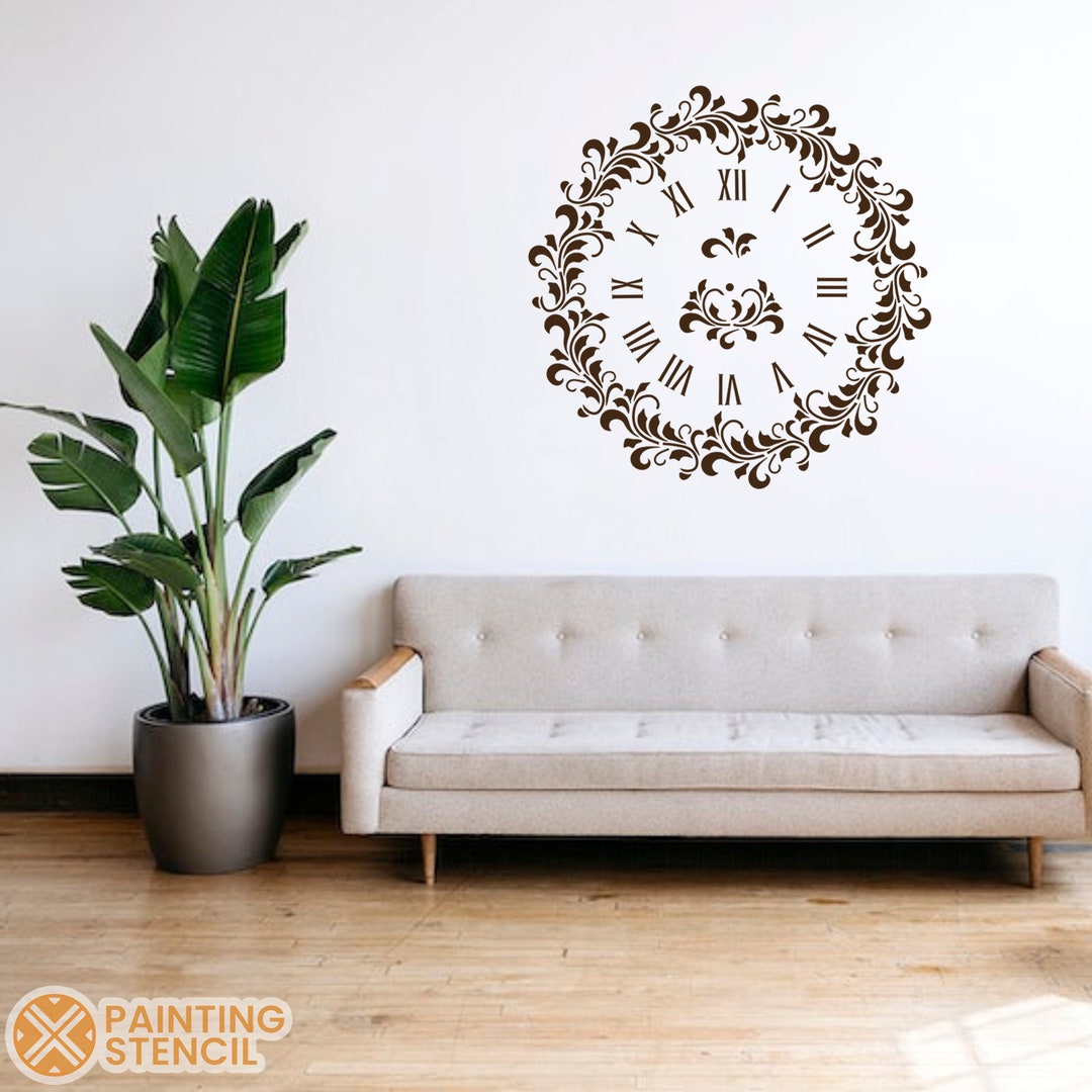 Clock Stencil Table Clock Stencil Furniture & Wall Stencil Stencil for ...