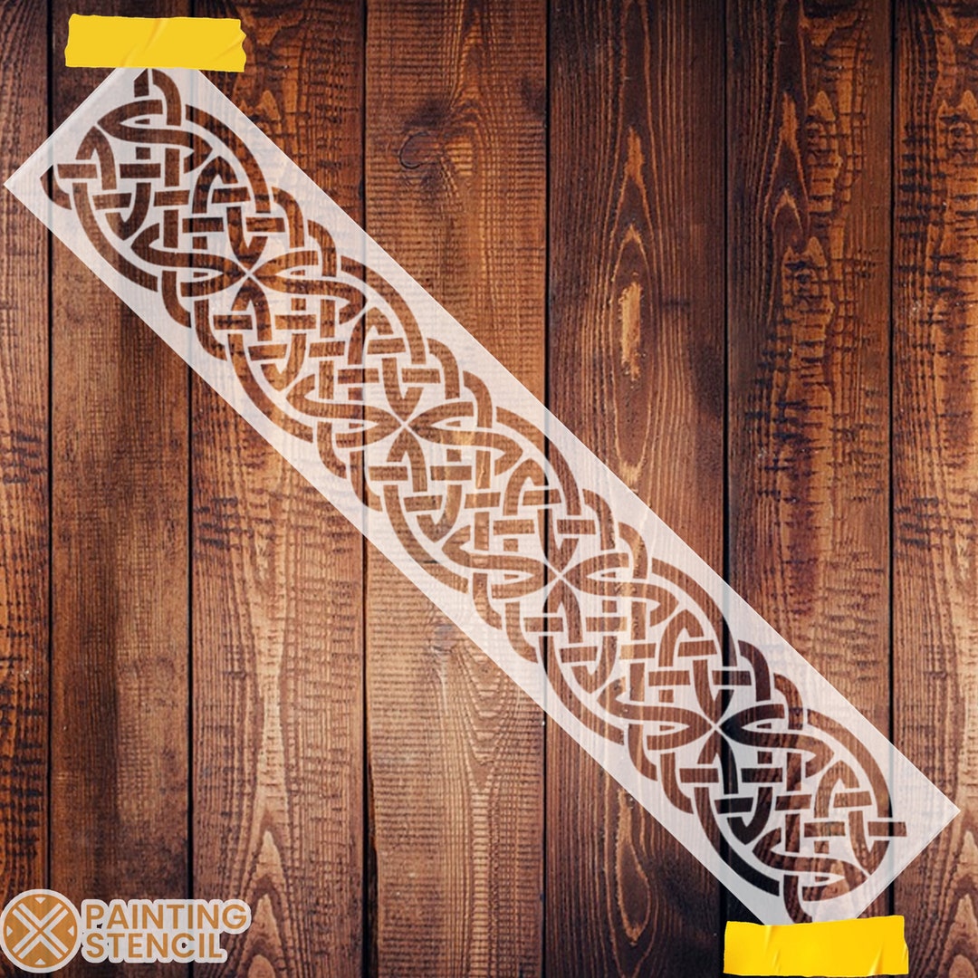 Celtic Knot Stencil for Art, Border Stencil, Wall Stencil, Reusable Stencil ,celtic Stencil ...