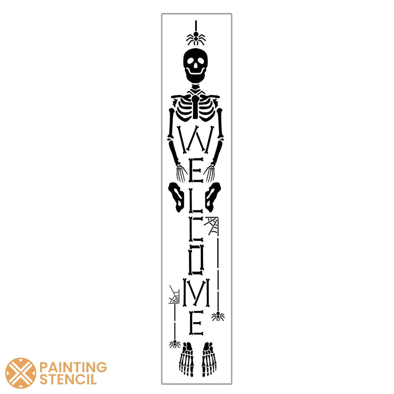 Skeleton Welcome Stencil skeleton Porch Stencil Halloween - Etsy