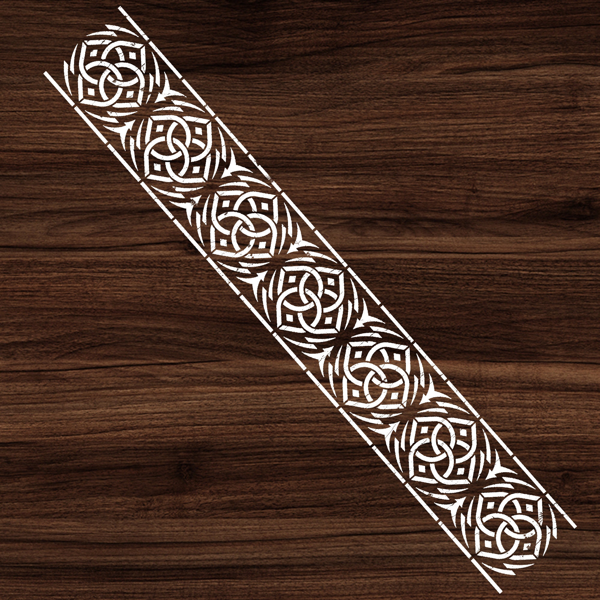 Celtic Knot Border Reusable, Celtic Knot Border Stencil for Walls & Furniture, Celtic Stencil ...