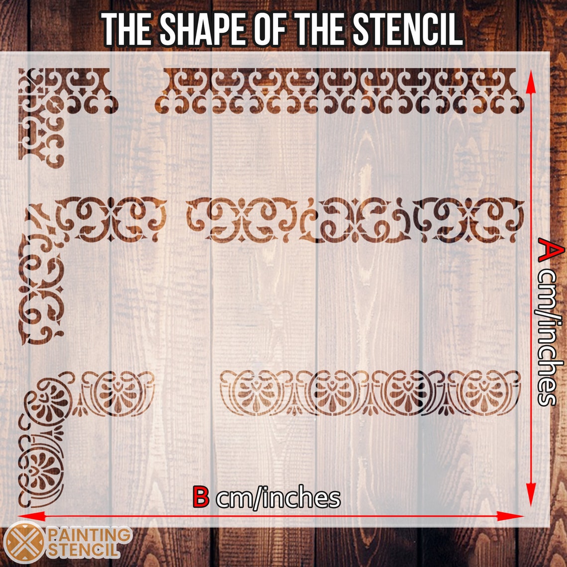 Border Stencil Set With Corners, Greek Border Stencil for Walls ...