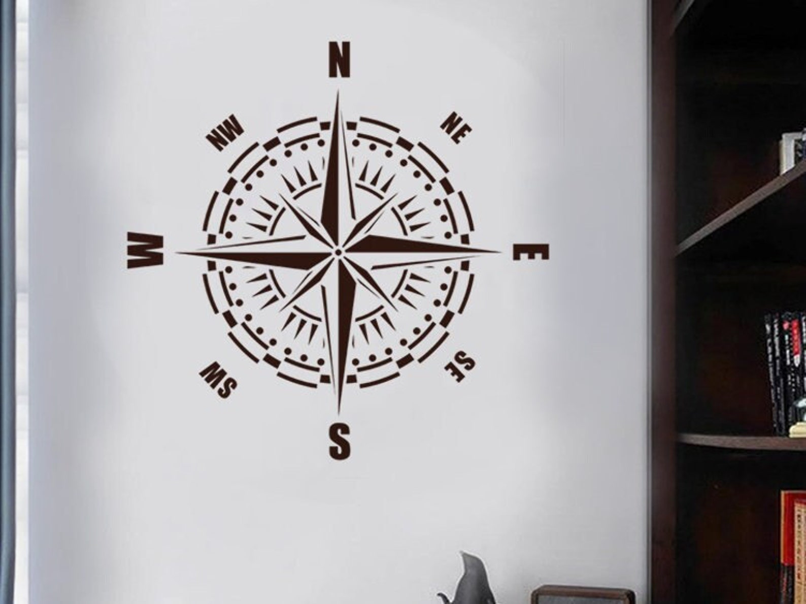 Compass Rose Stencil, Compass Stencil Reusable Compass Painting Stencil ...