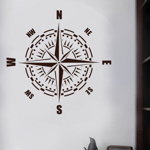 Compass Rose Stencil, Compass Stencil Reusable Compass Painting Stencil ...